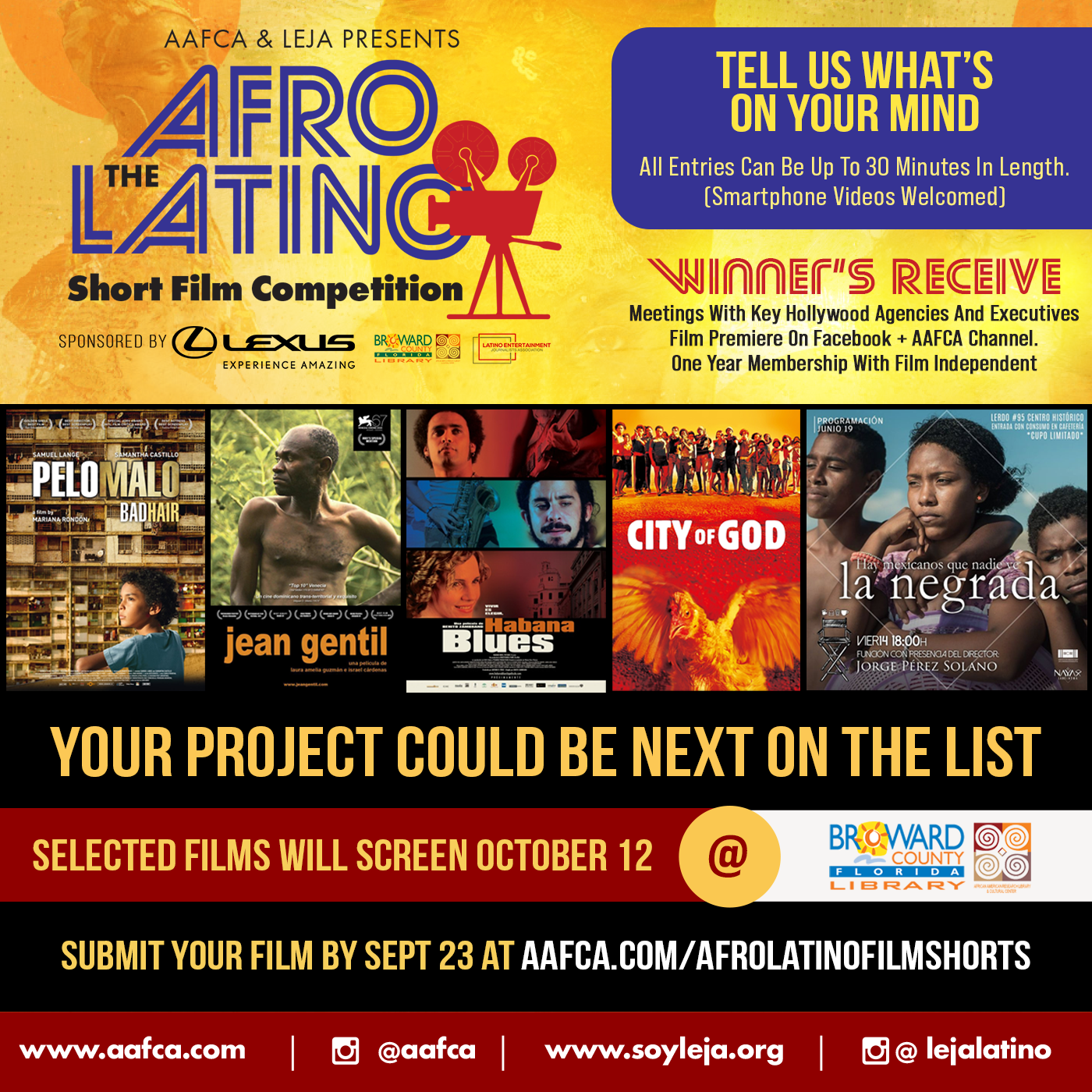 AAFCA and LEJA Short Film Competition Partnership - LEJA The Latino ...